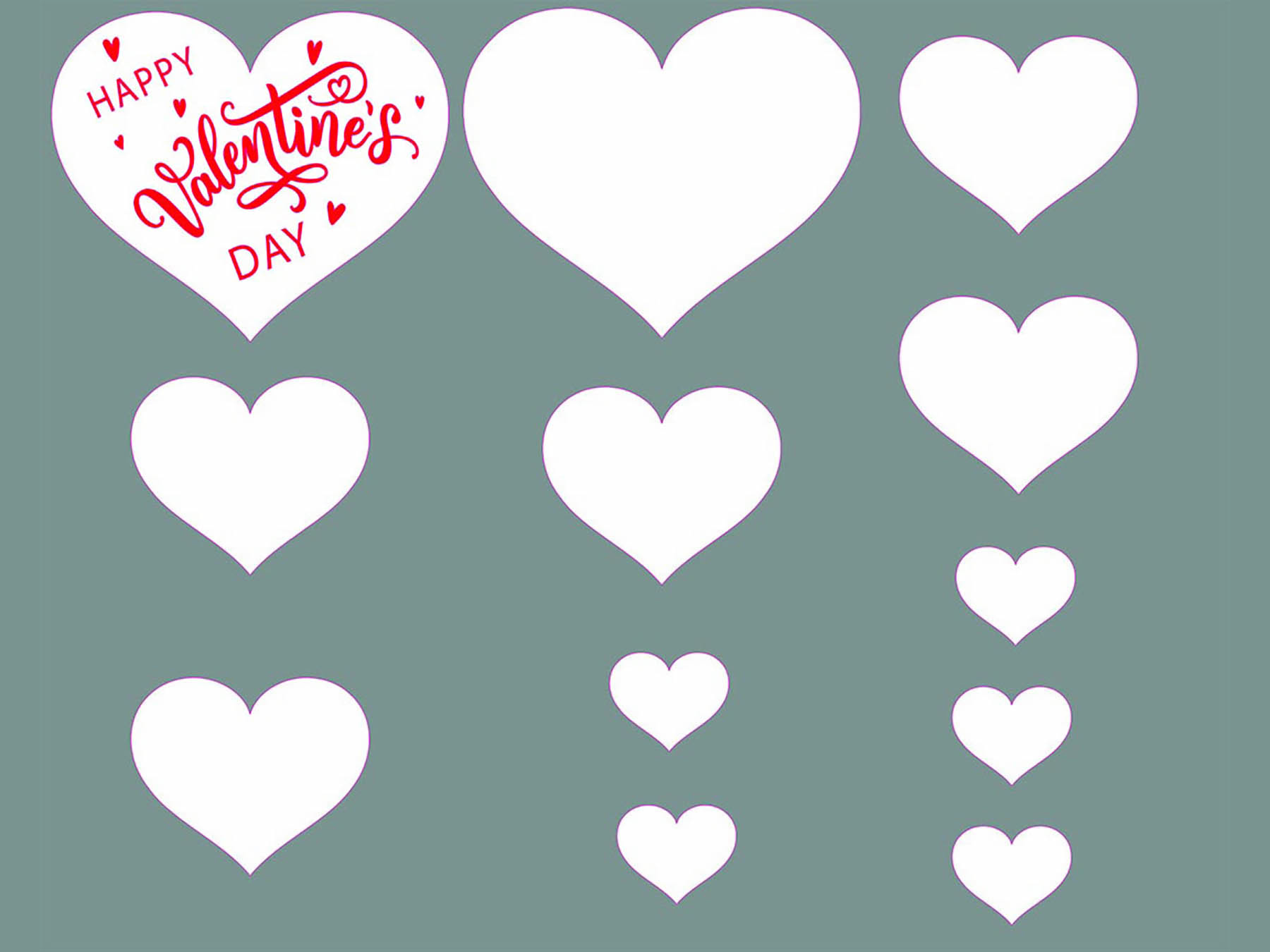 Hearts Pack White - Vibeprint