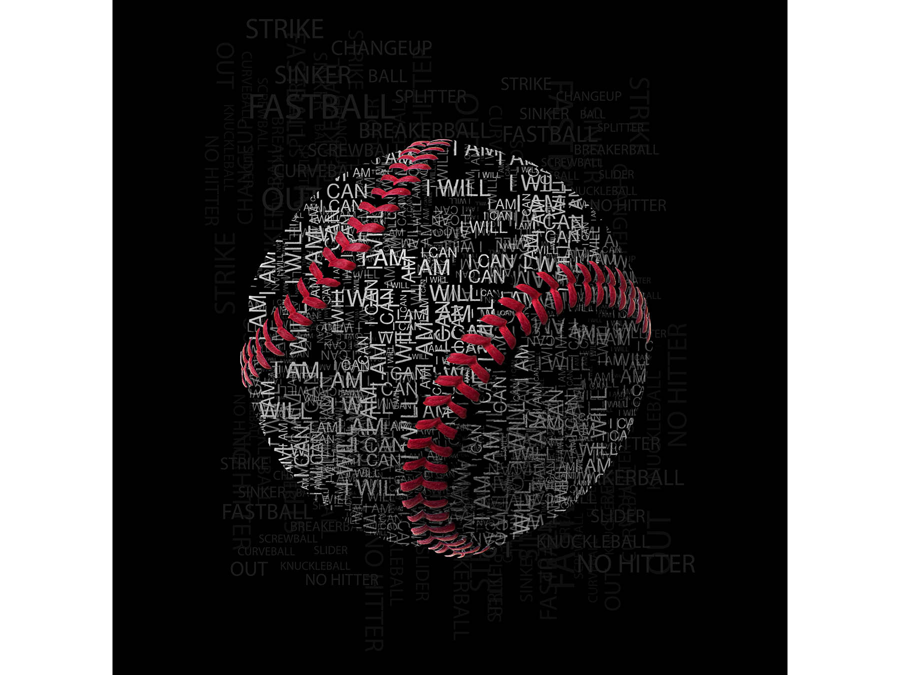 I Am. I Can. I Will. Baseball With Pitch Terms - Vibeprint