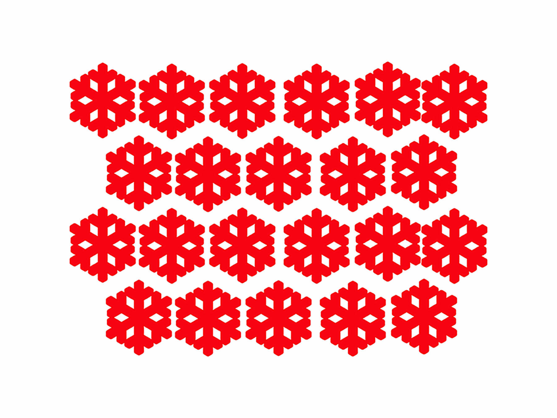 Snowflake Red Pack - Vibeprint