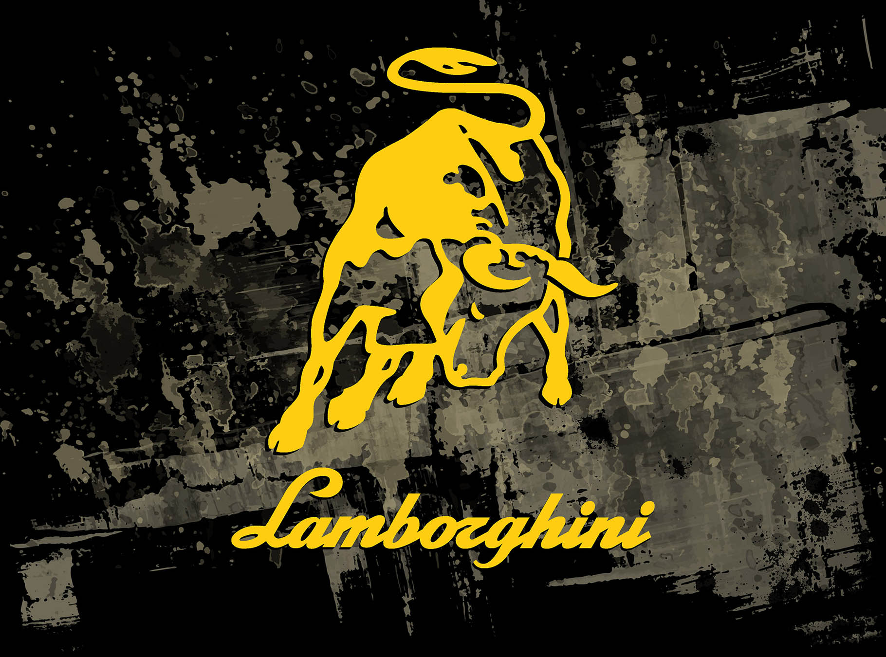 Bull with yellow and white splashing - Vibeprint