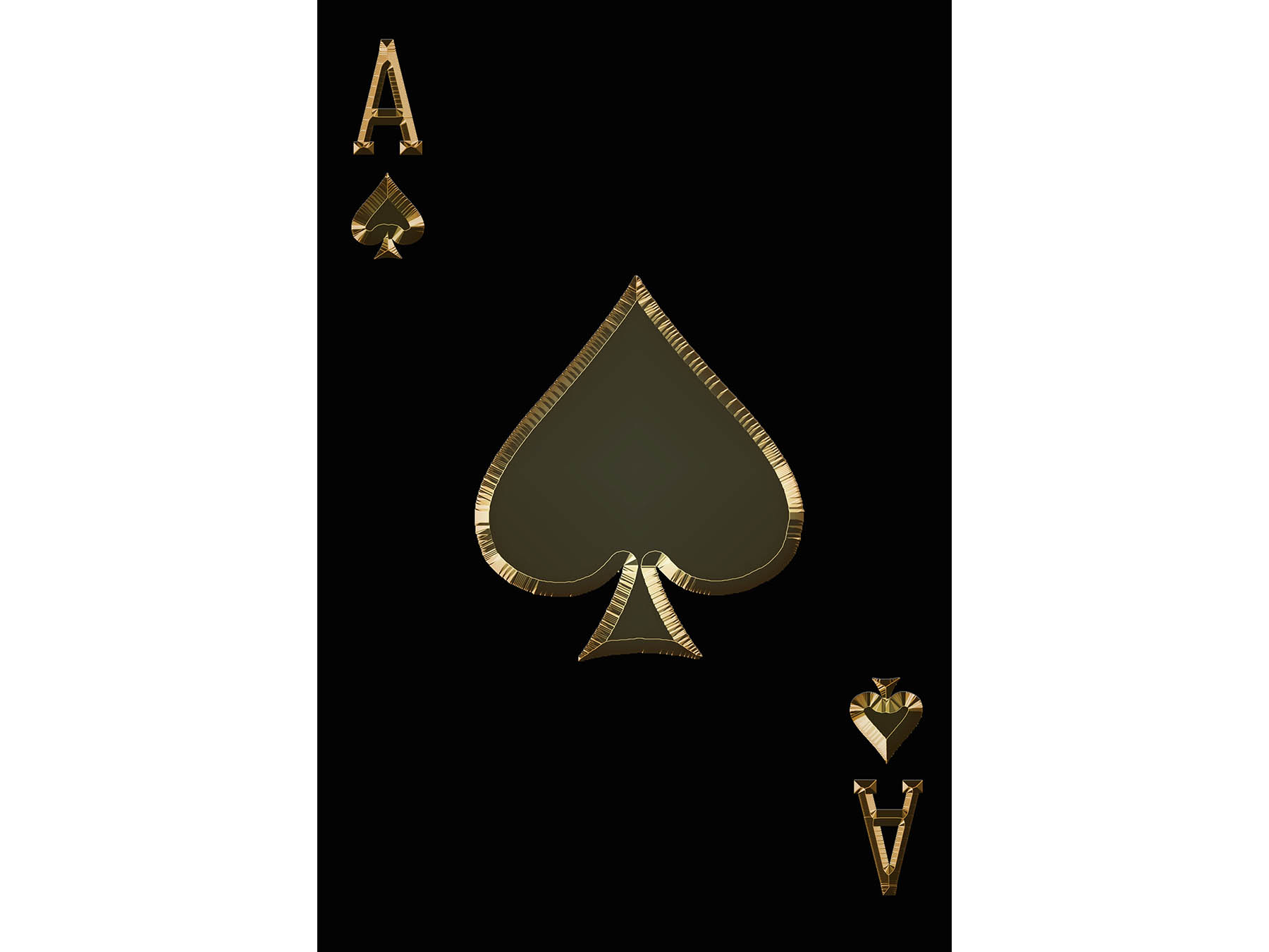 Ace of Spades in Gold - Vibeprint